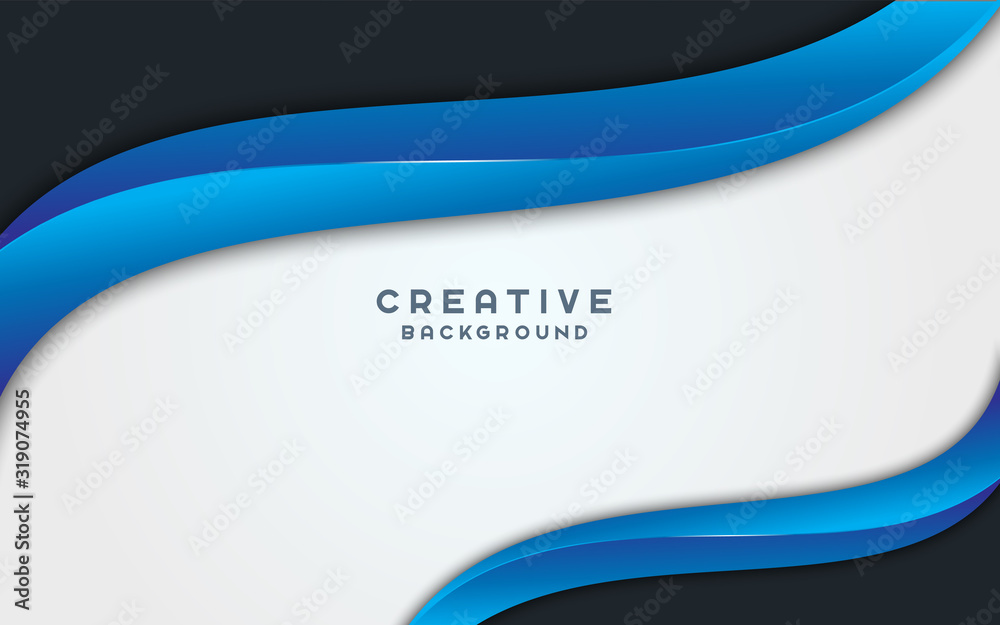white banner design with blue and dark shadow design modern futuristic ...