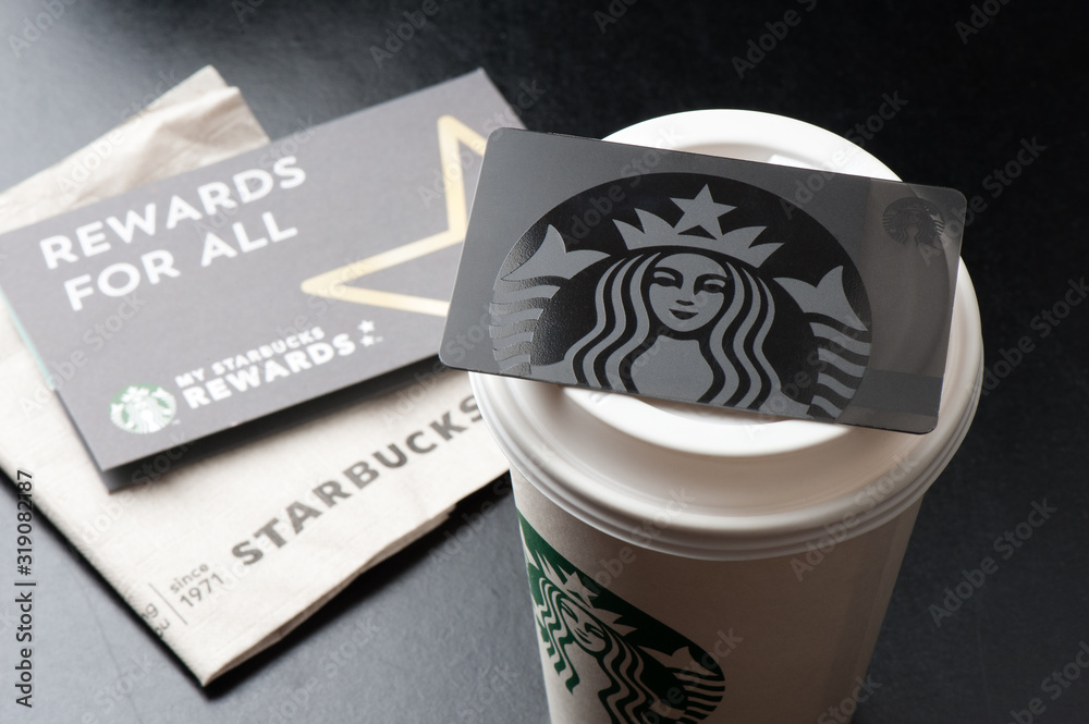 Starbucks reward card Stock Photo | Adobe Stock