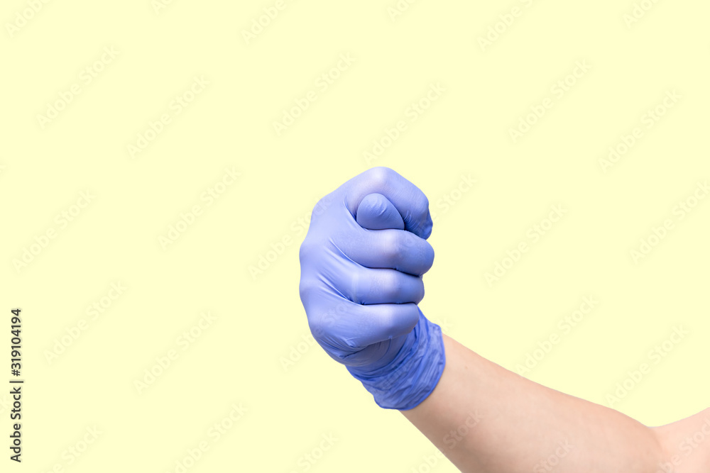 Fig as a hand gesture, denoting humiliation or denial. Male hand in ...