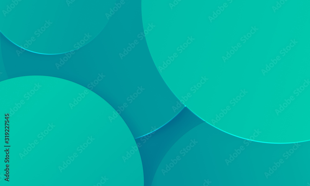 Circles teal mint and green texture background. Simple modern design ...