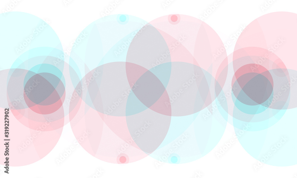 Abstract red blue circles on white background. Modern graphic design ...