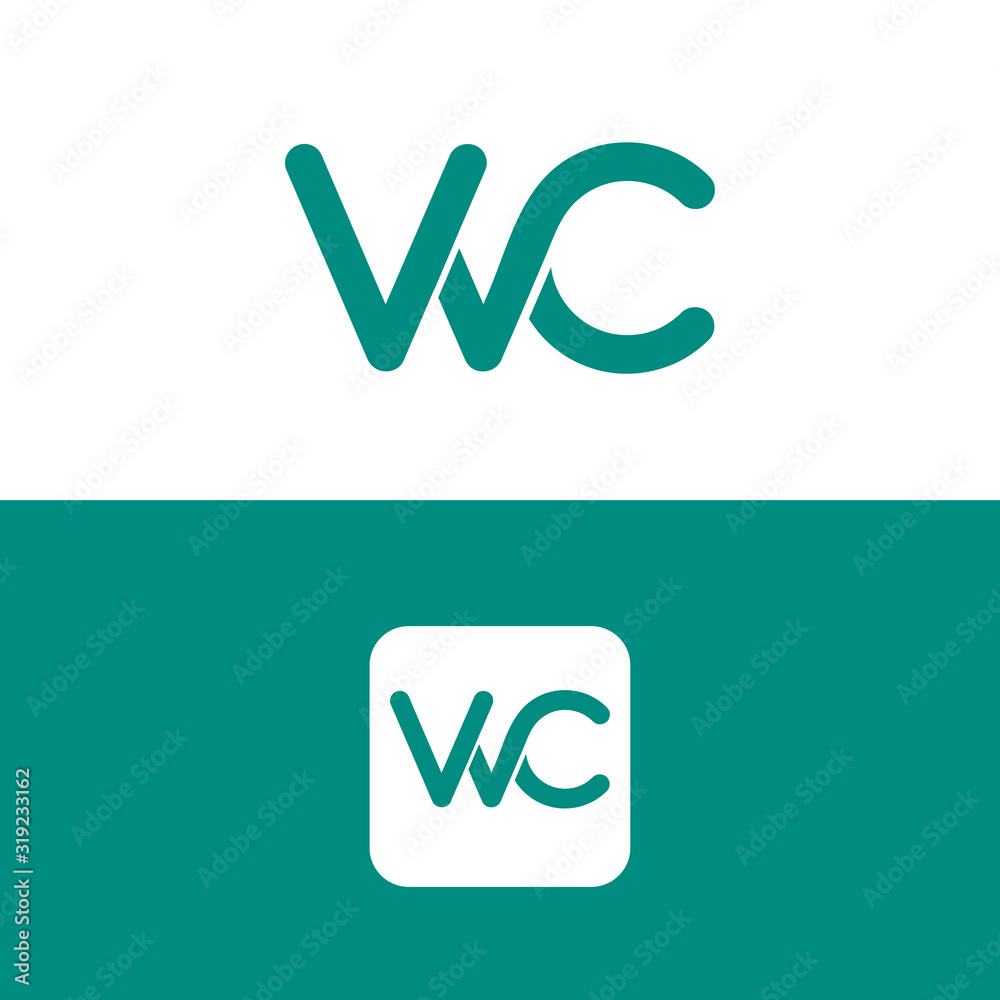 WC letter logo design, w c vector logo Stock Vector | Adobe Stock