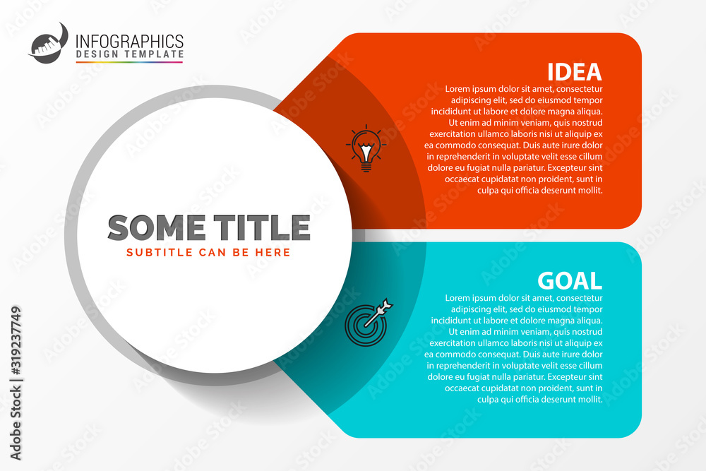 Infographic design template. Creative concept with 2 steps Stock Vector ...