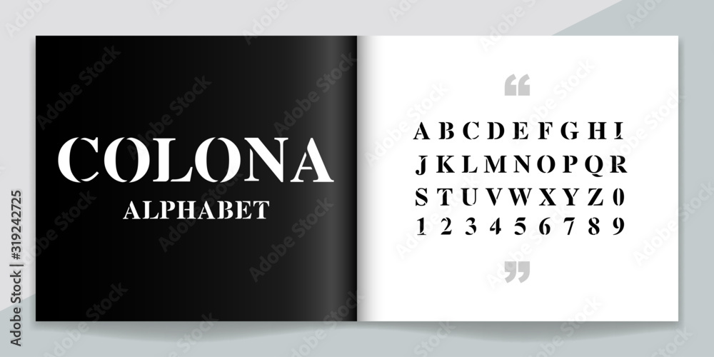 Premium font and alphabet set. Lettering Design for magazine, poster ...