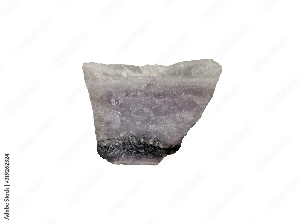fluorite rock isolated on white background. fluorspar is the mineral ...