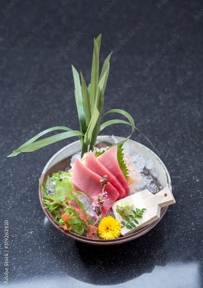 Akami sushi a great Japanese food menu isolated Stock Photo | Adobe Stock