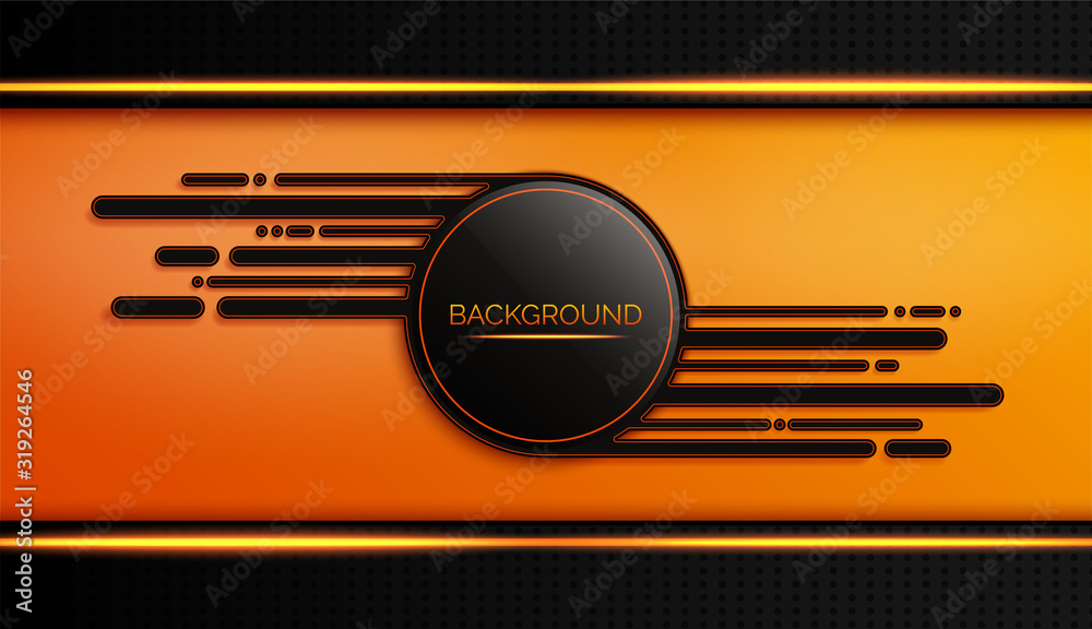 Abstract orange background with concept sound wave.and Music Digital ...