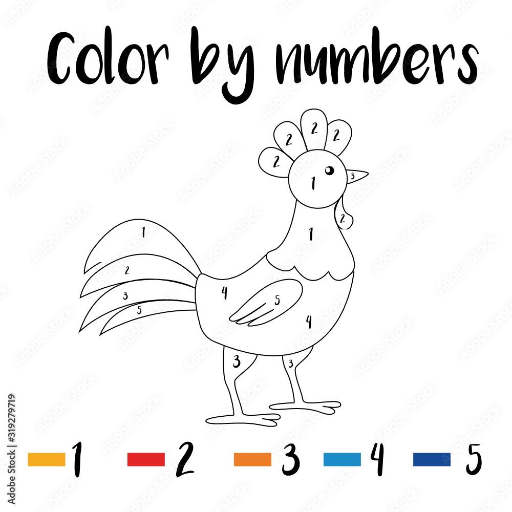 Preschool Counting Activities. Coloring page with colorful illustration ...