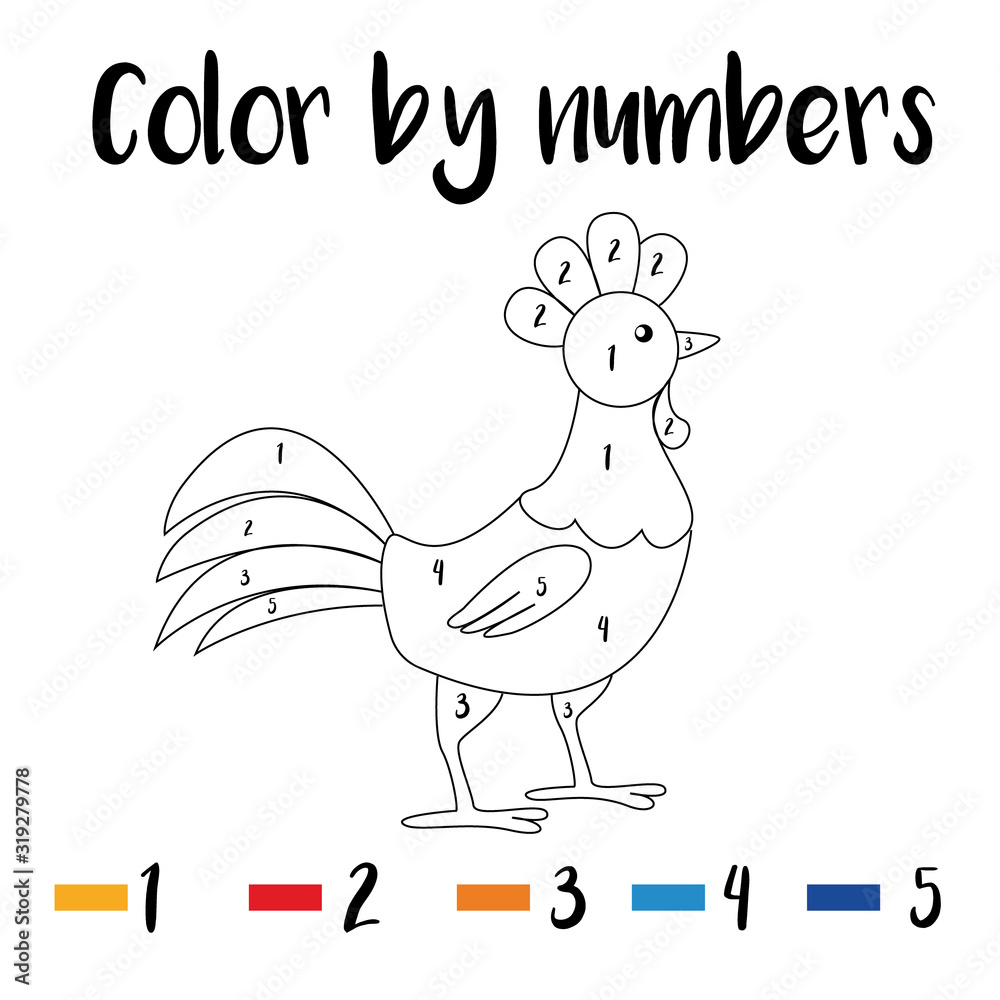 Preschool Counting Activities. Coloring page with colorful illustration ...