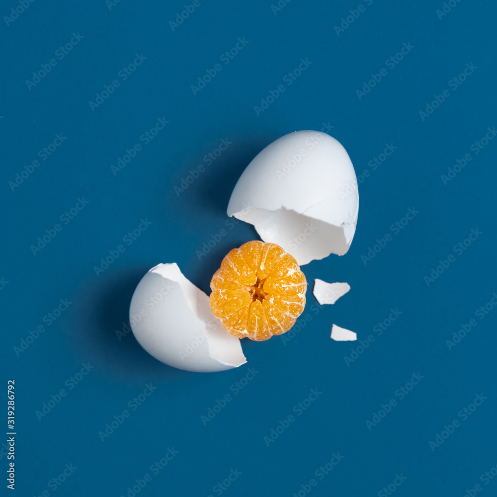 Photo & Art Print The concept of a broken egg, where instead of yolk ...