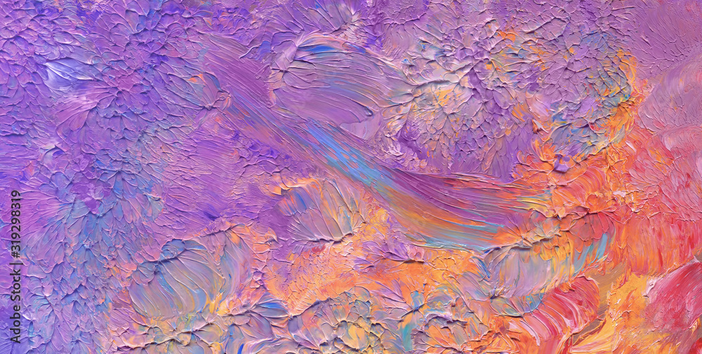 Highly-textured colorful abstract painting background. Brush stroke ...