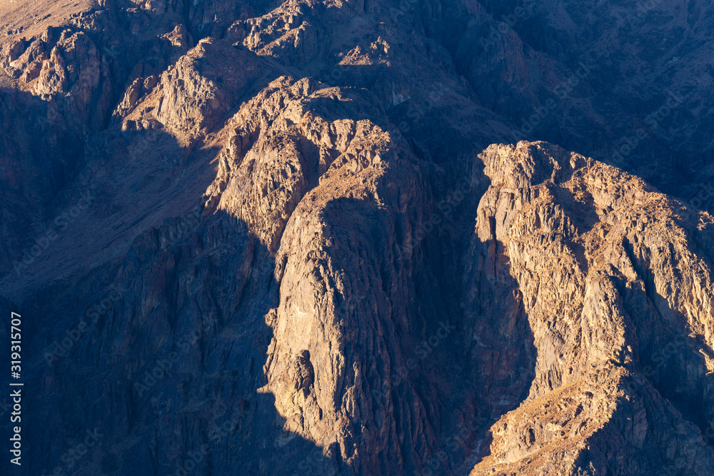 Egypt. Mountain Sinai in the morning at sunrise. (Mount Horeb, Gabal ...