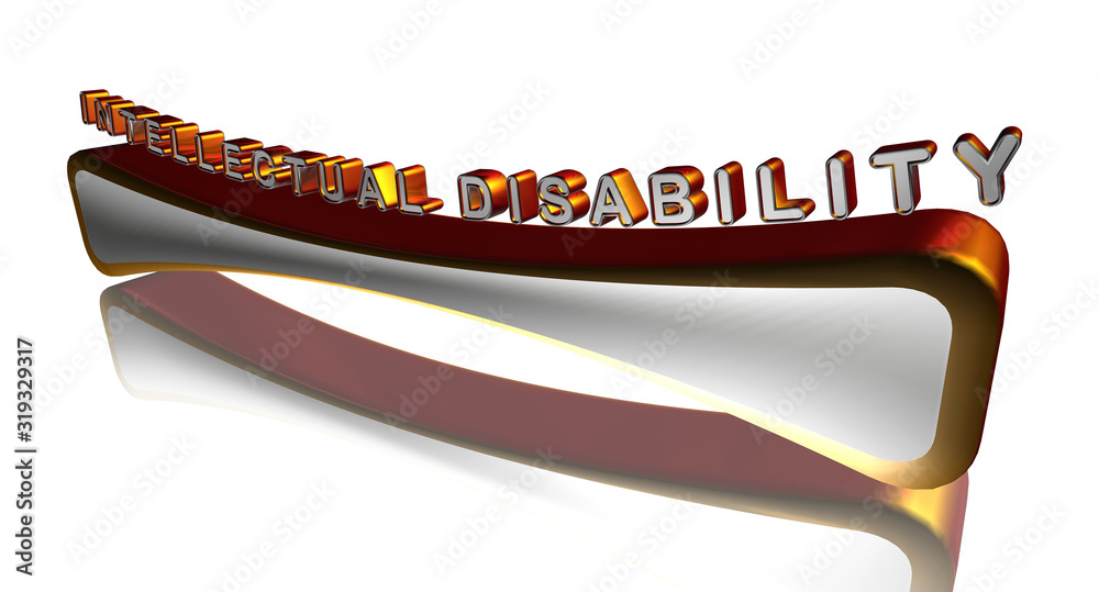3D rendering intellectual disability word - syndrome ID concept letter ...