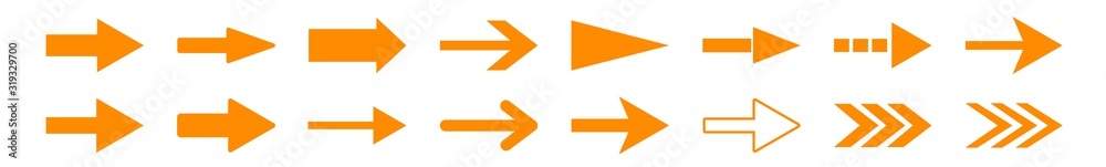 Arrow Icon Orange | Arrows | Infographic Illustration | Direction ...