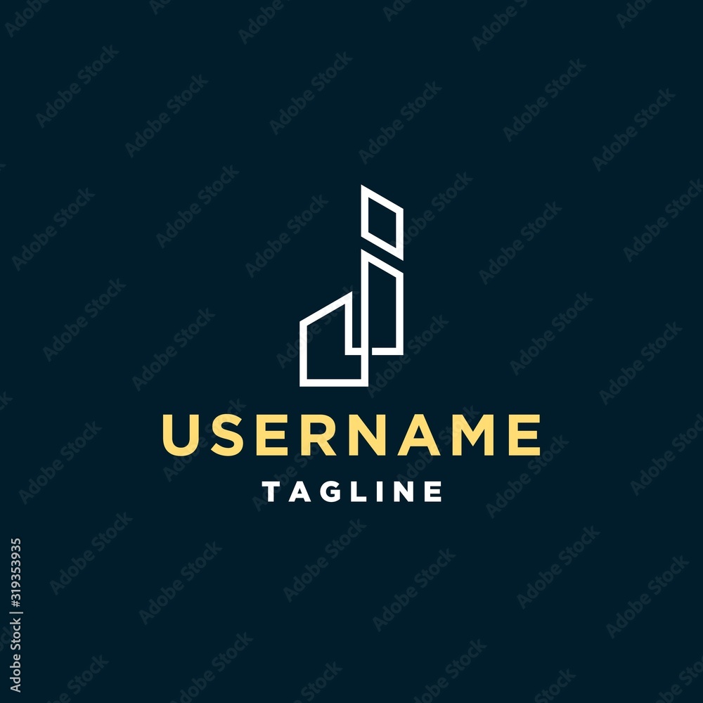 letter j logo design inspiration . bulding logo design template ...