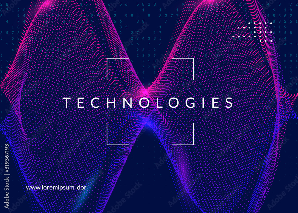 Artificial intelligence tech background. Digital technology, deep ...