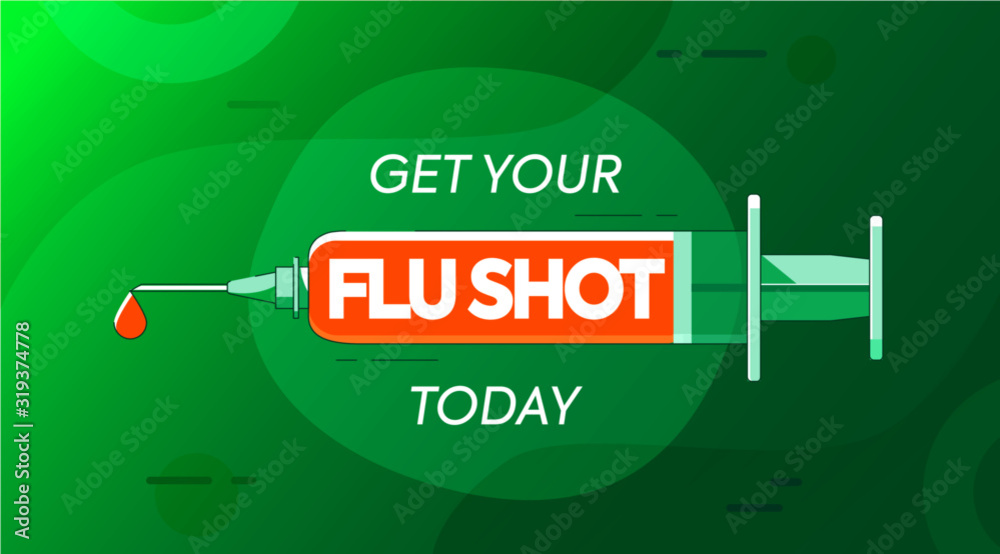 Get flu shot today because winter is coming. Vaccine injection or ...