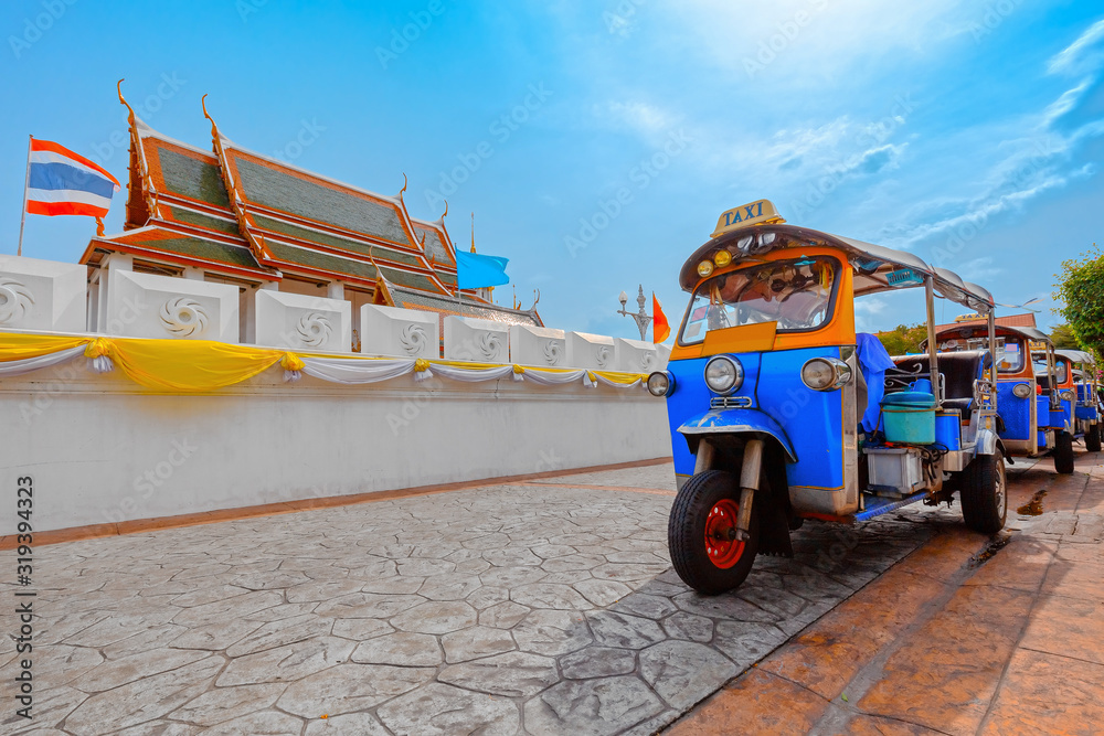 Tuk-tuks are popular for sightseeing trips in Bangkok. Stock Photo ...