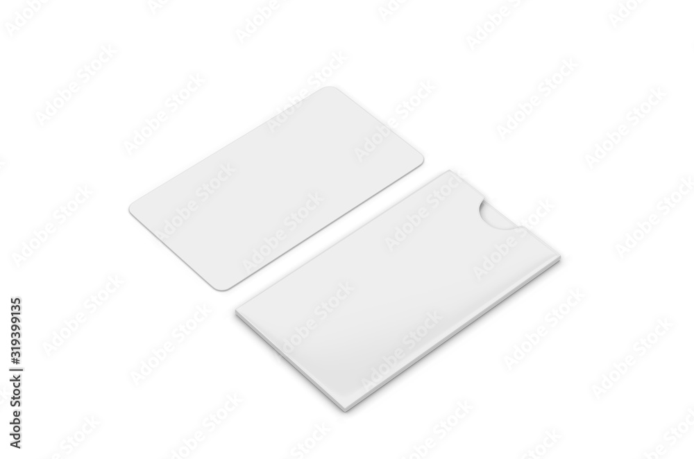 White blank rounded corner card for brochure, leaflet, gift card, flyer ...