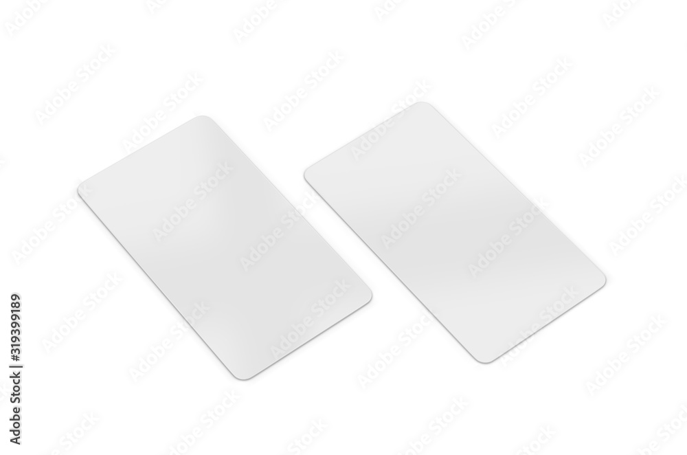 White blank rounded corner card for brochure, leaflet, gift card, flyer ...