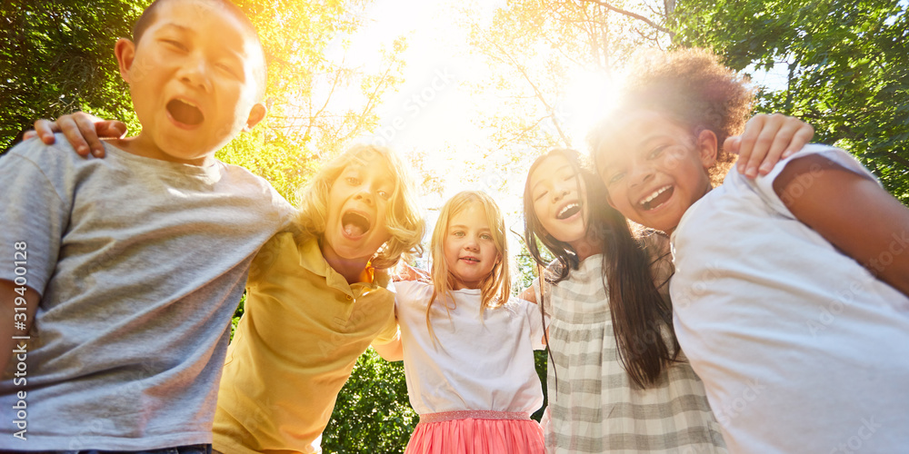Multicultural kids have fun together Stock Photo | Adobe Stock