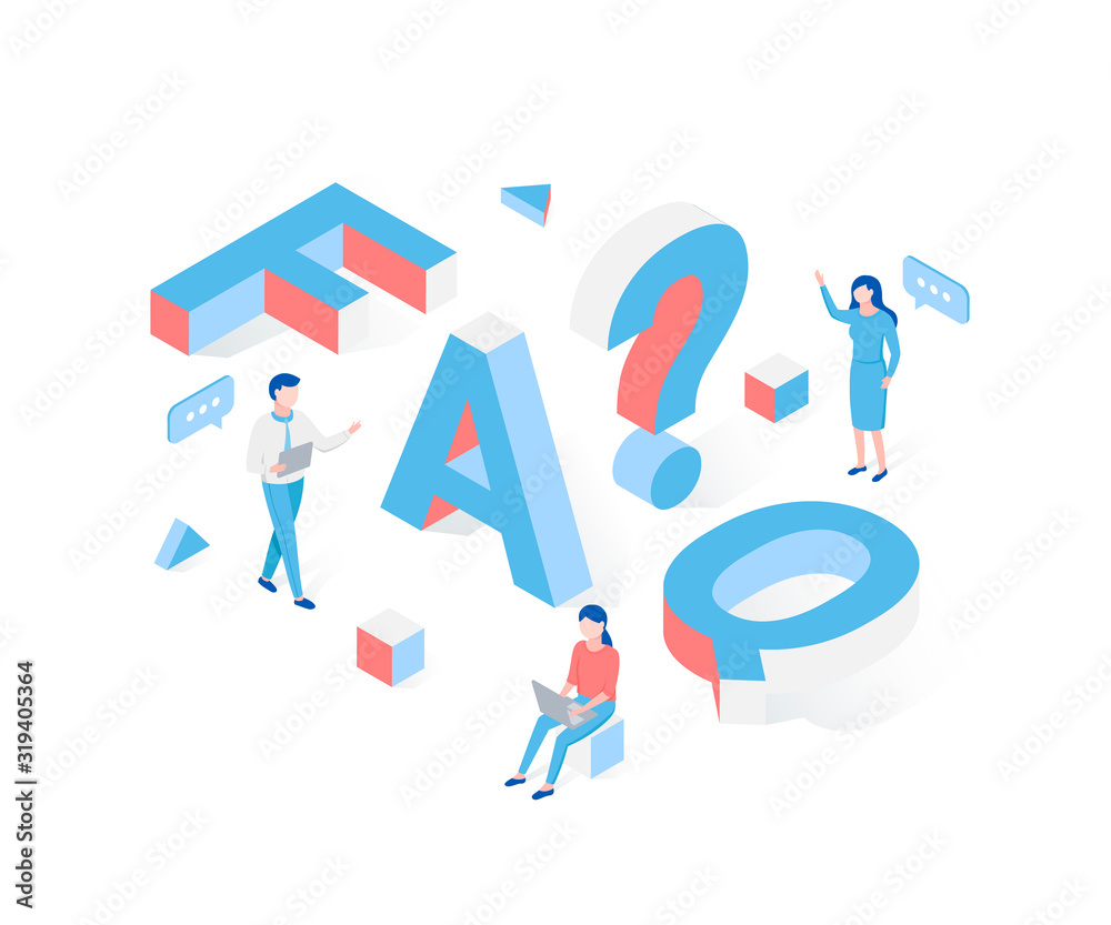 FAQ, frequently asked questions section Stock Vector | Adobe Stock