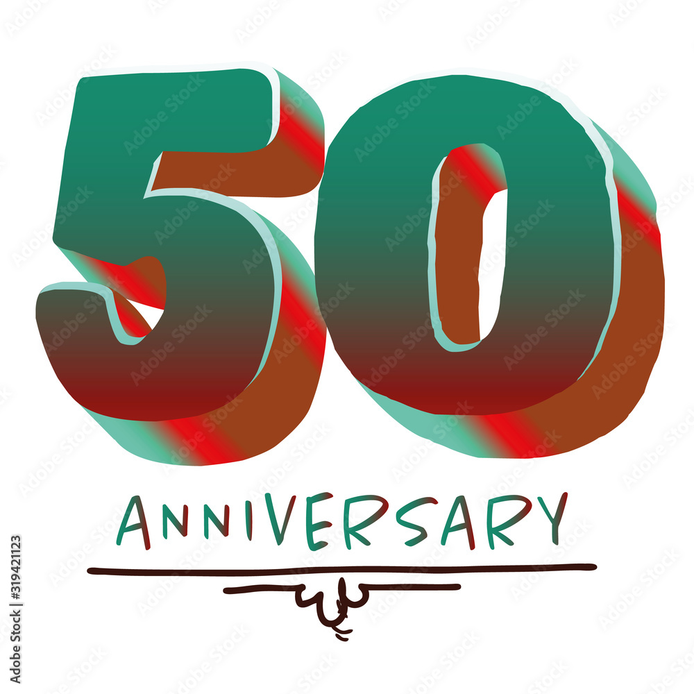 Happy 50th years anniversary celebration logotype 50 years anniversary ...