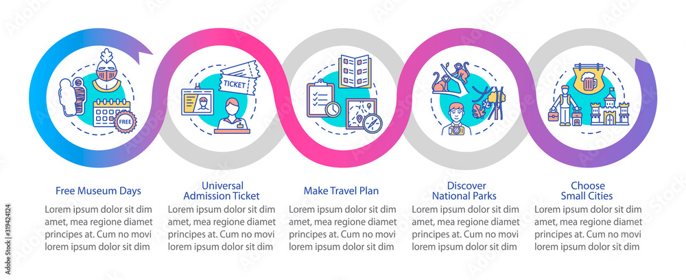 Tips for travelers vector infographic template. Budget vacation ...