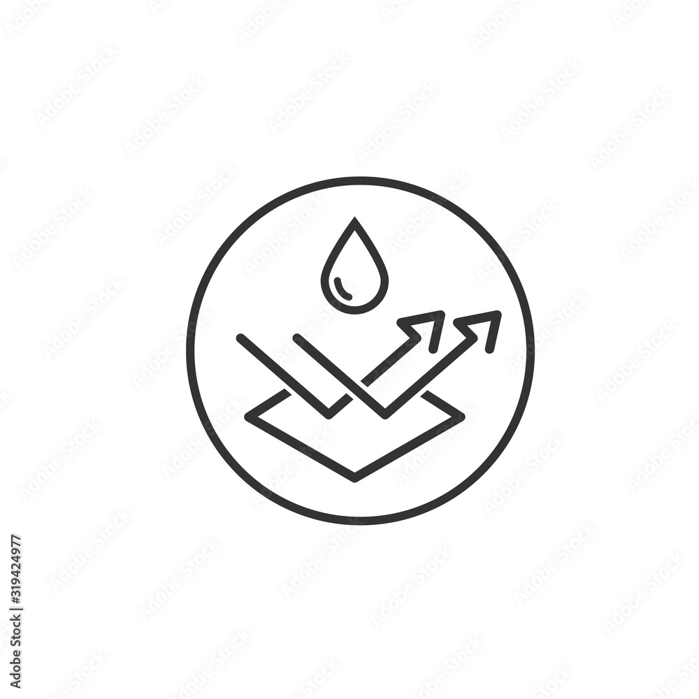 water repellent surface icon Stock Vector | Adobe Stock