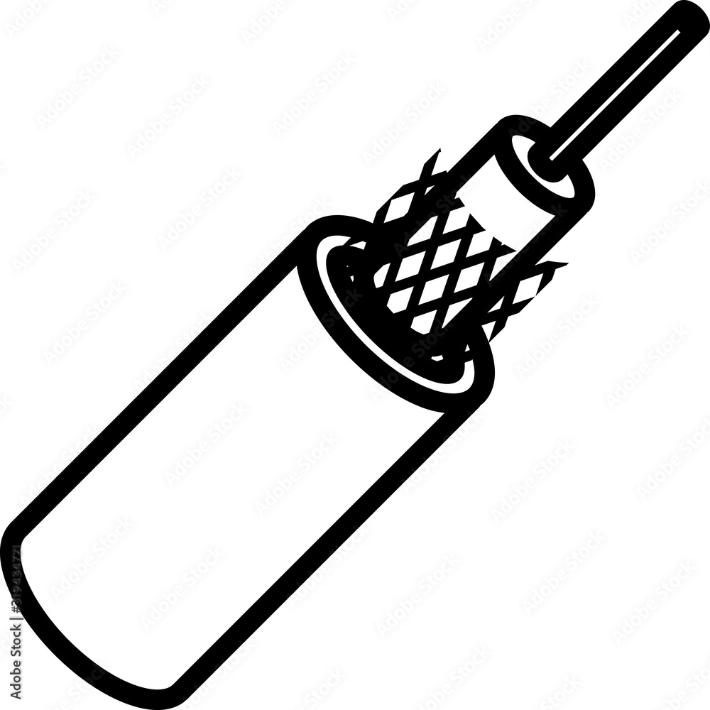 Coaxial cable icon Stock Vector | Adobe Stock