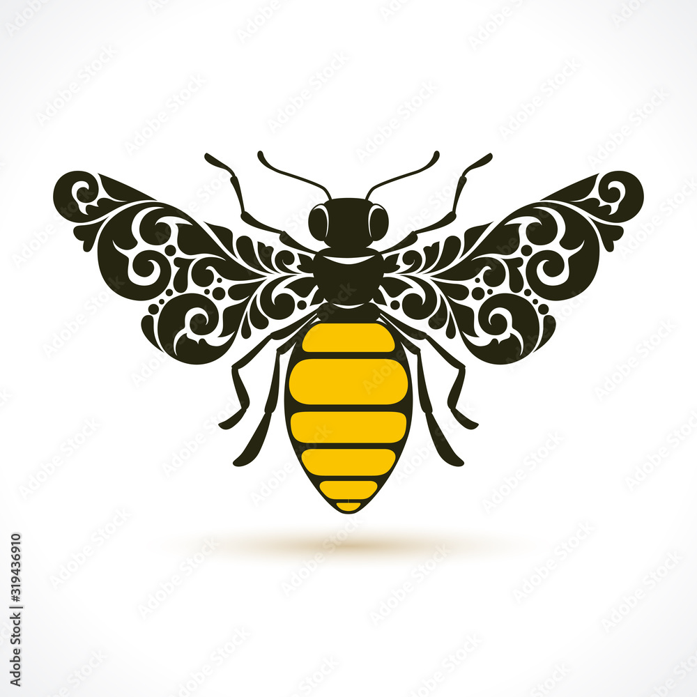 Vector illustration bee Stock Vector | Adobe Stock