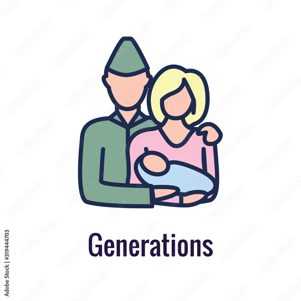 Generational and Retirement Icon set showing considerations ...