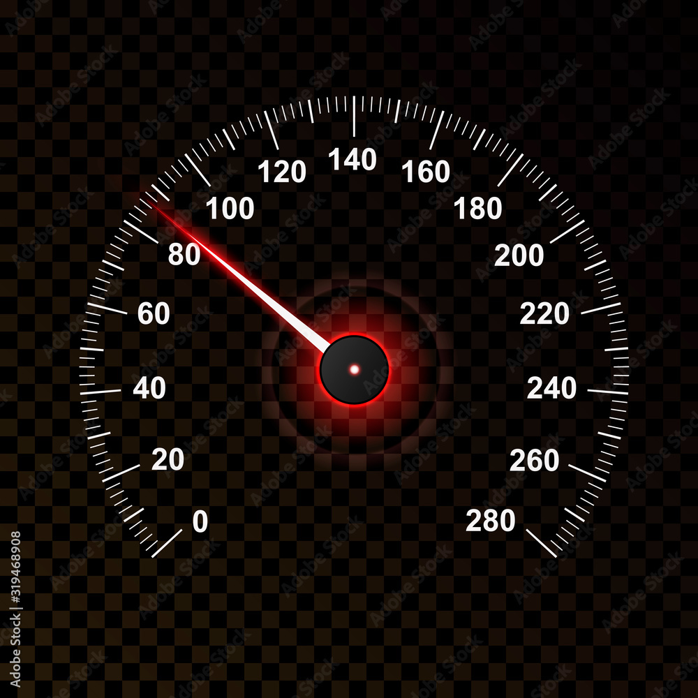 Car speedometer isolated on transparent background. Stock Vector ...