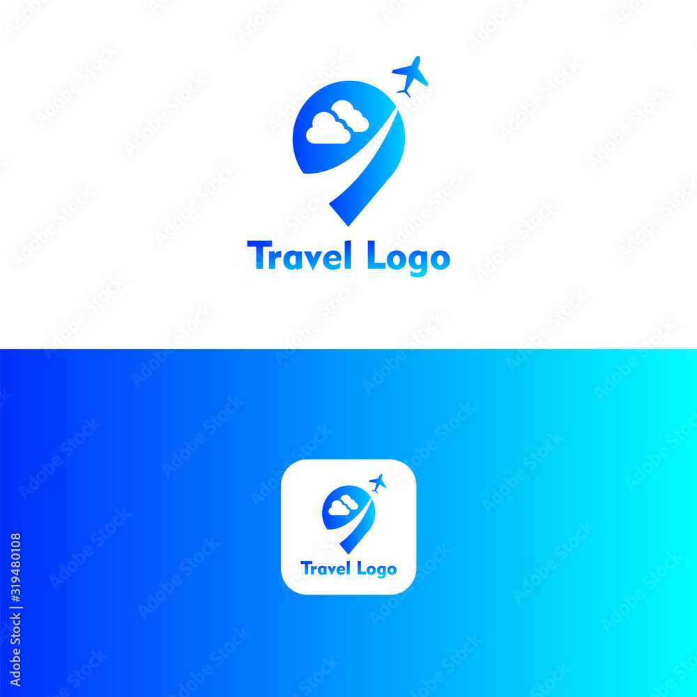 Vector logo design templates for airlines, airplane tickets, travel ...
