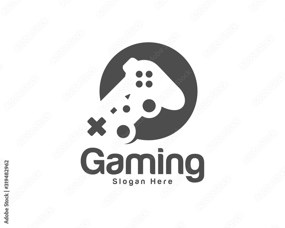 Game logo template vector. Joystick design Icon. Stylized joystick ...