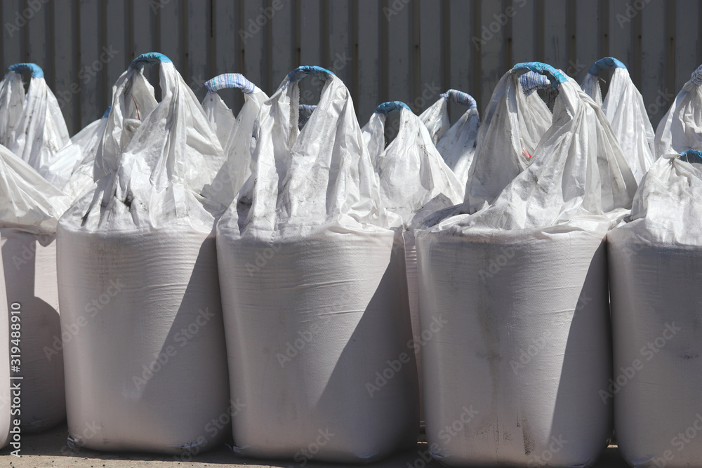 Fertilizer or fertiliser in big bag, fertilization with nitrogen ...