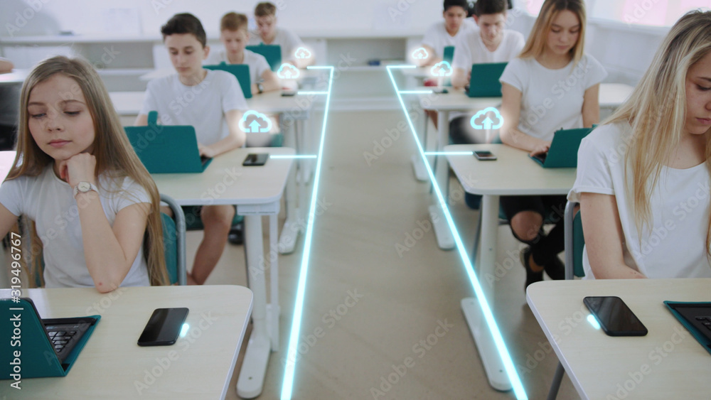 Visualization of Information. Digital Communication. In School ...