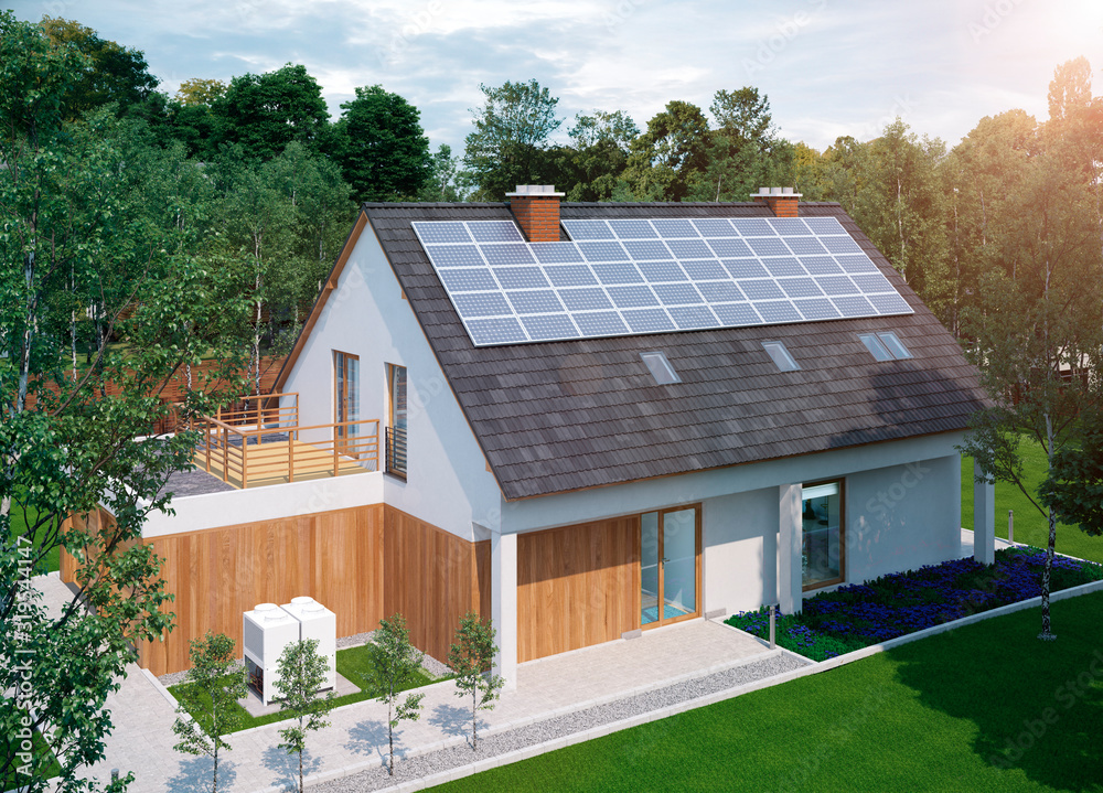 low energy family home house off grid solar energy construction with ...