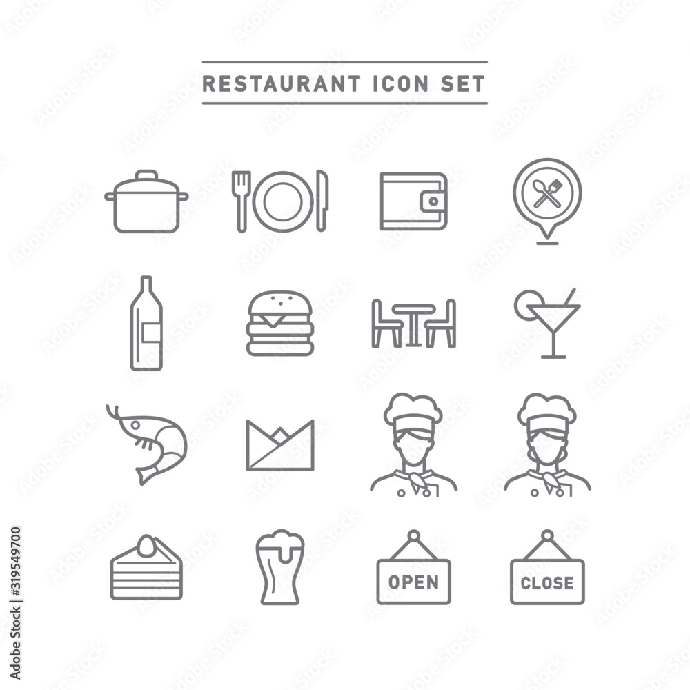 Restaurant Icon Set