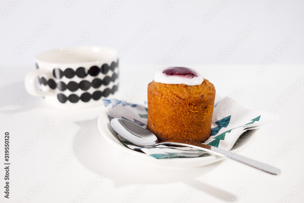 Runebergin torttu, famous Finnish Runeberg cake tart pastry made of ...