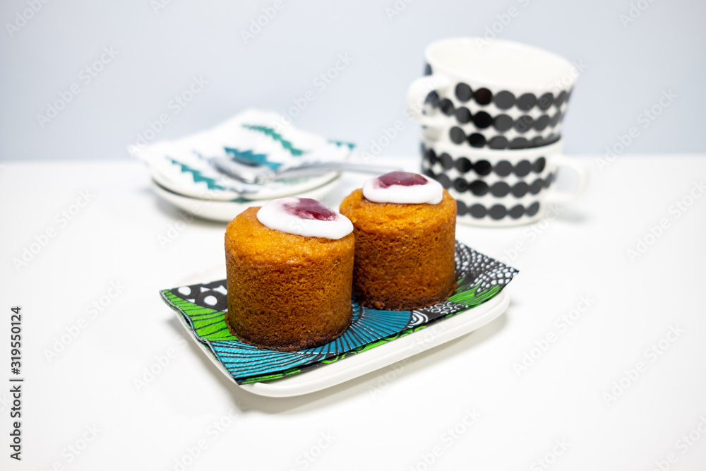 Runebergin torttu, famous Finnish Runeberg cake tart pastry made of ...
