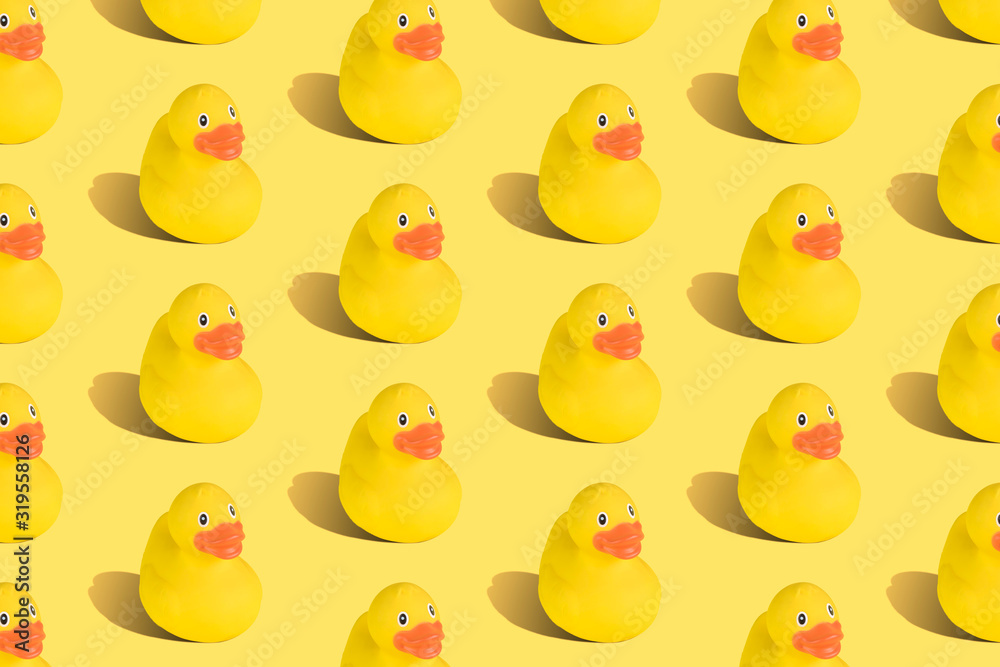 Collection of yellow rubber ducks texture abstract. Stock Photo | Adobe ...