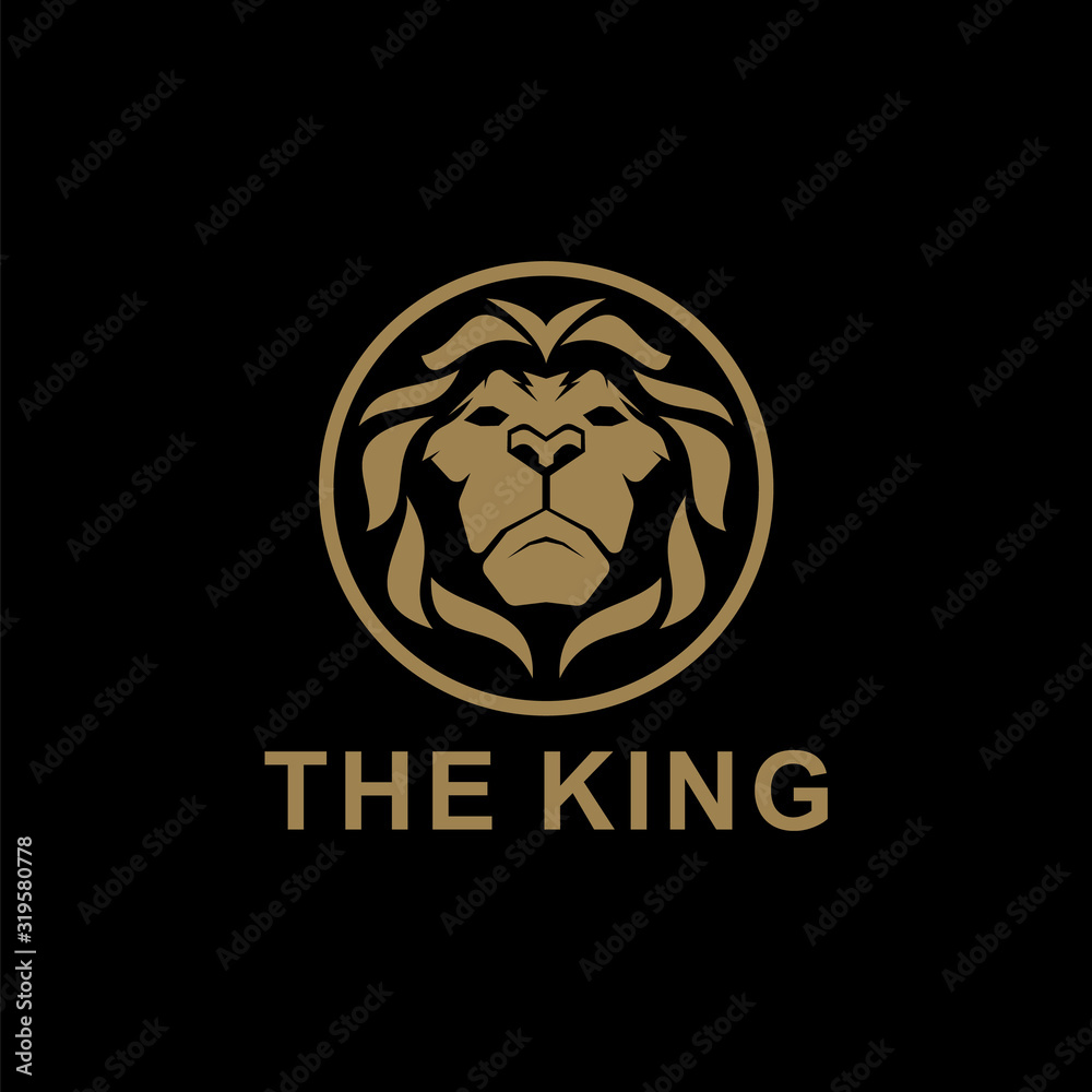 The king logo design inspiration. Lion logo design illustration Stock ...
