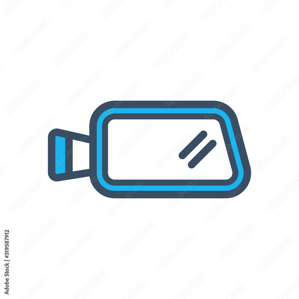 Car wing mirror icon in trendy design style Stock Vector | Adobe Stock