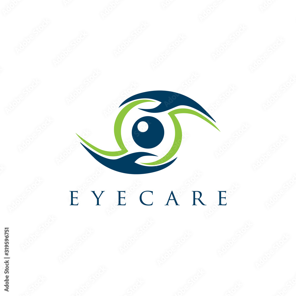 Eye care clinic logo template, vision care logo design, icon, vector ...