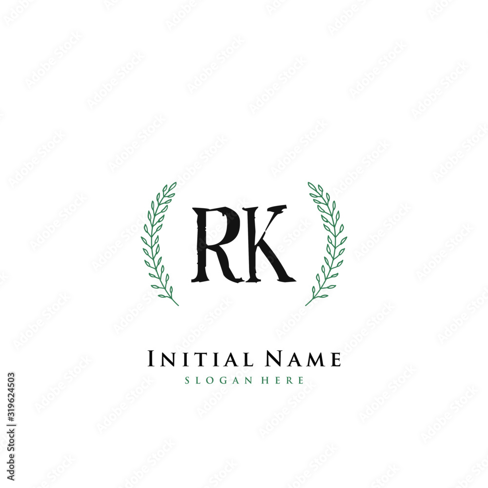 RK Initial handwriting logo vector Stock Vector | Adobe Stock