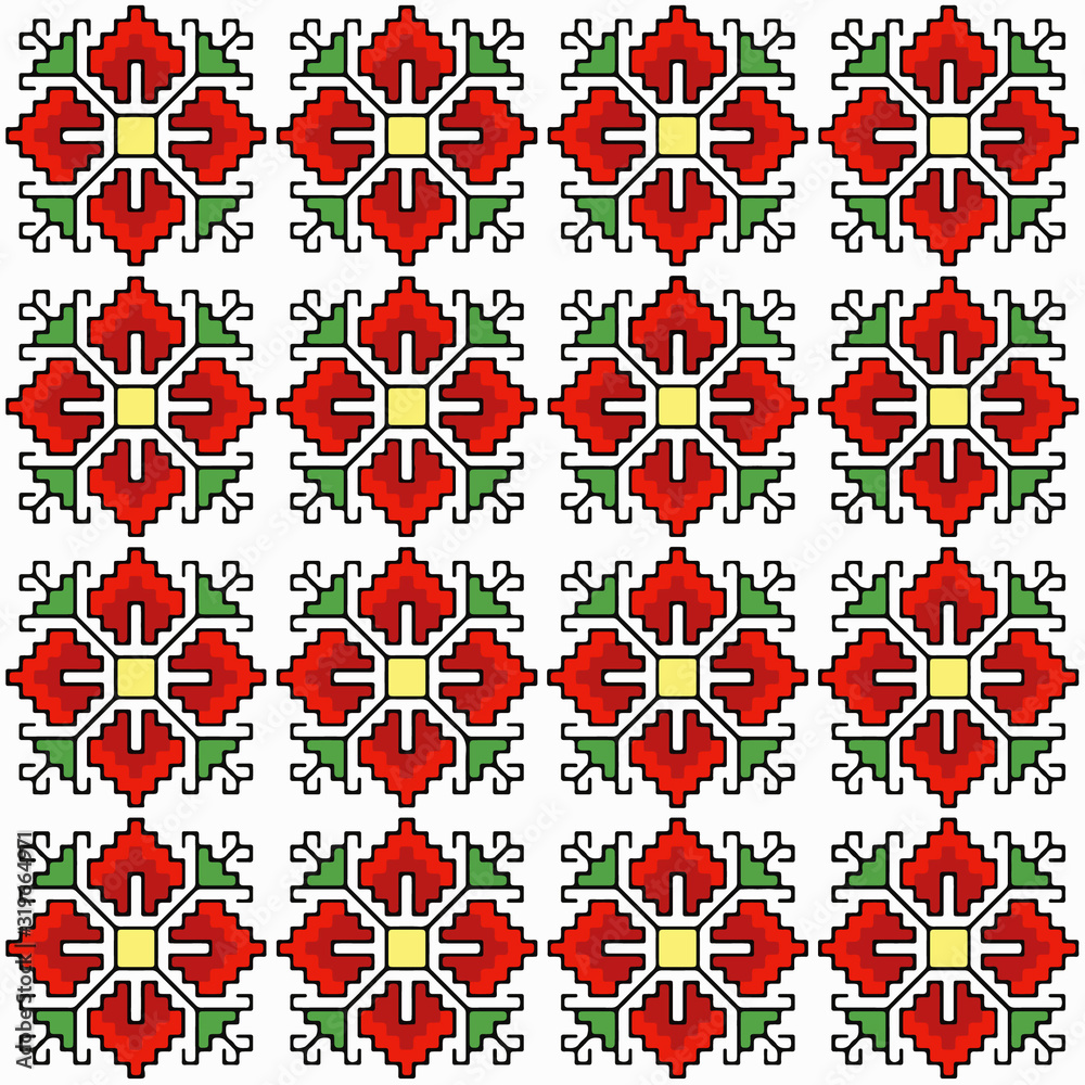 Bulgarian folk motif shevitsa pattern, Beautifull print on demand ...