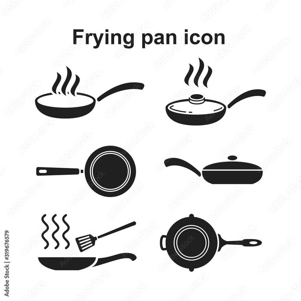 frying pan icon vector illustration Stock Vector | Adobe Stock
