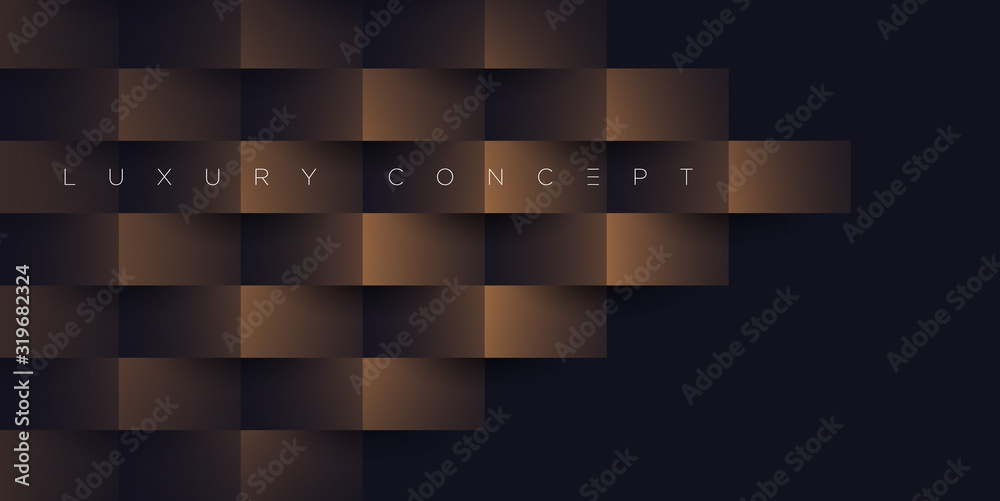 Luxury abstract golden blocks. Vector EPS background 3d paper art style ...