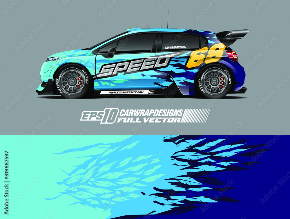 Vehicle graphic livery design vector. Graphic abstract stripe racing ...